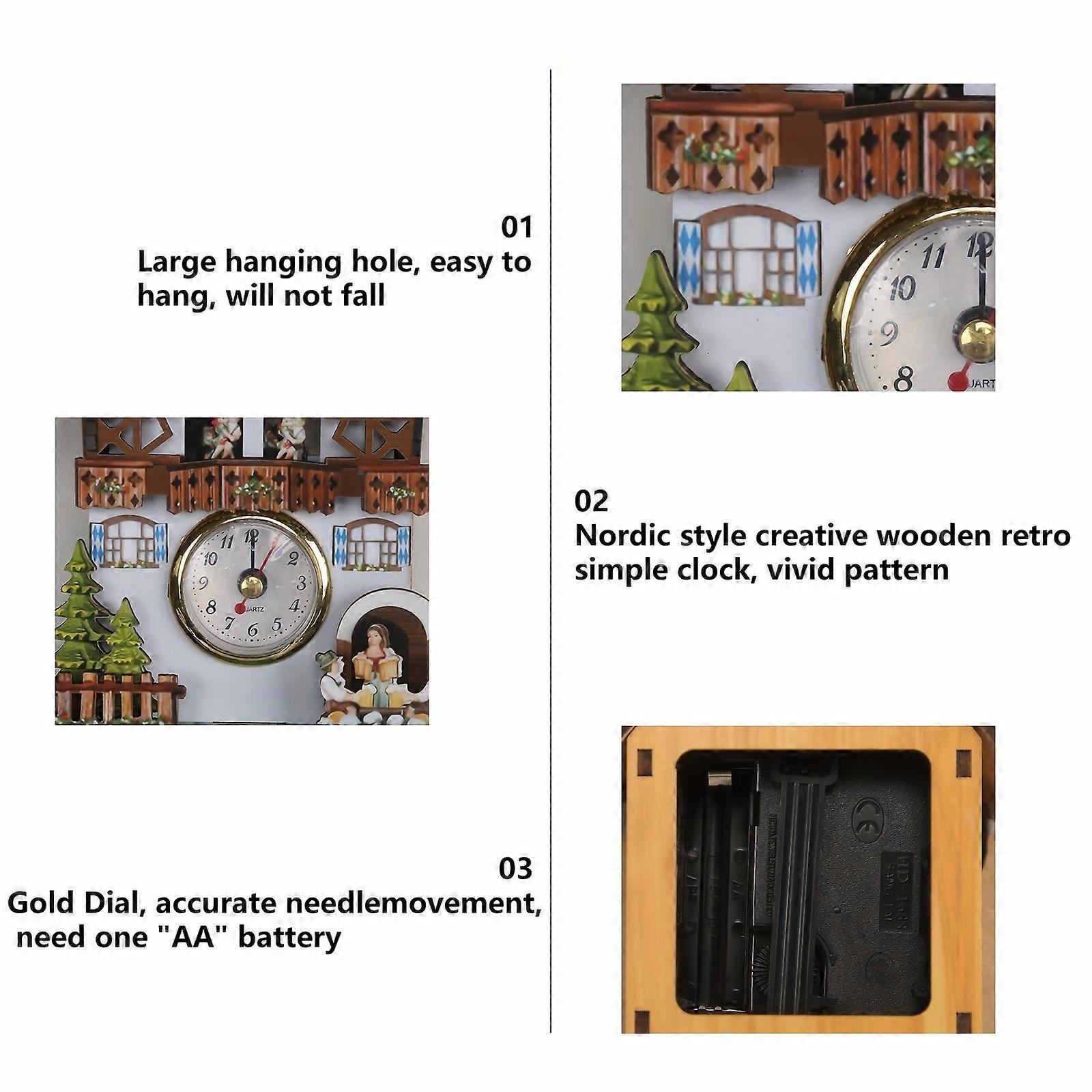 Cuckoo wall clock cuckoo time alarm clock living room home wall clock ...
