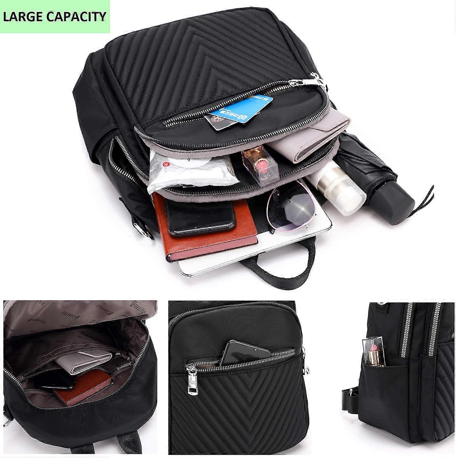 Backpack Womens Shoulder Bag 2 In 1 Nylon Waterproof Backpack Small ...