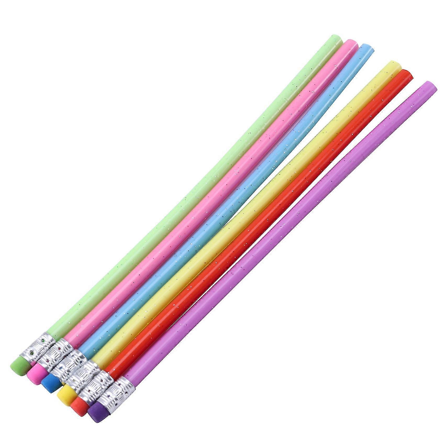 60 Pieces Bendable Pencil Flexible Bendy Soft Pencils With Eraser ...