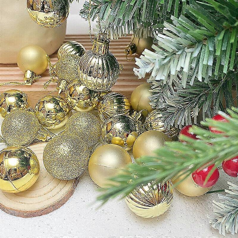 24pcs 3cm Mini Small Christmas Baubles Tree Balls Ornaments Xmas Party ...
