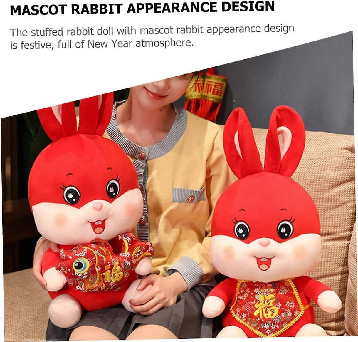 Year of The Rabbit Mascot Mini Plushies Mini Animals Stuffed Rabbit ...