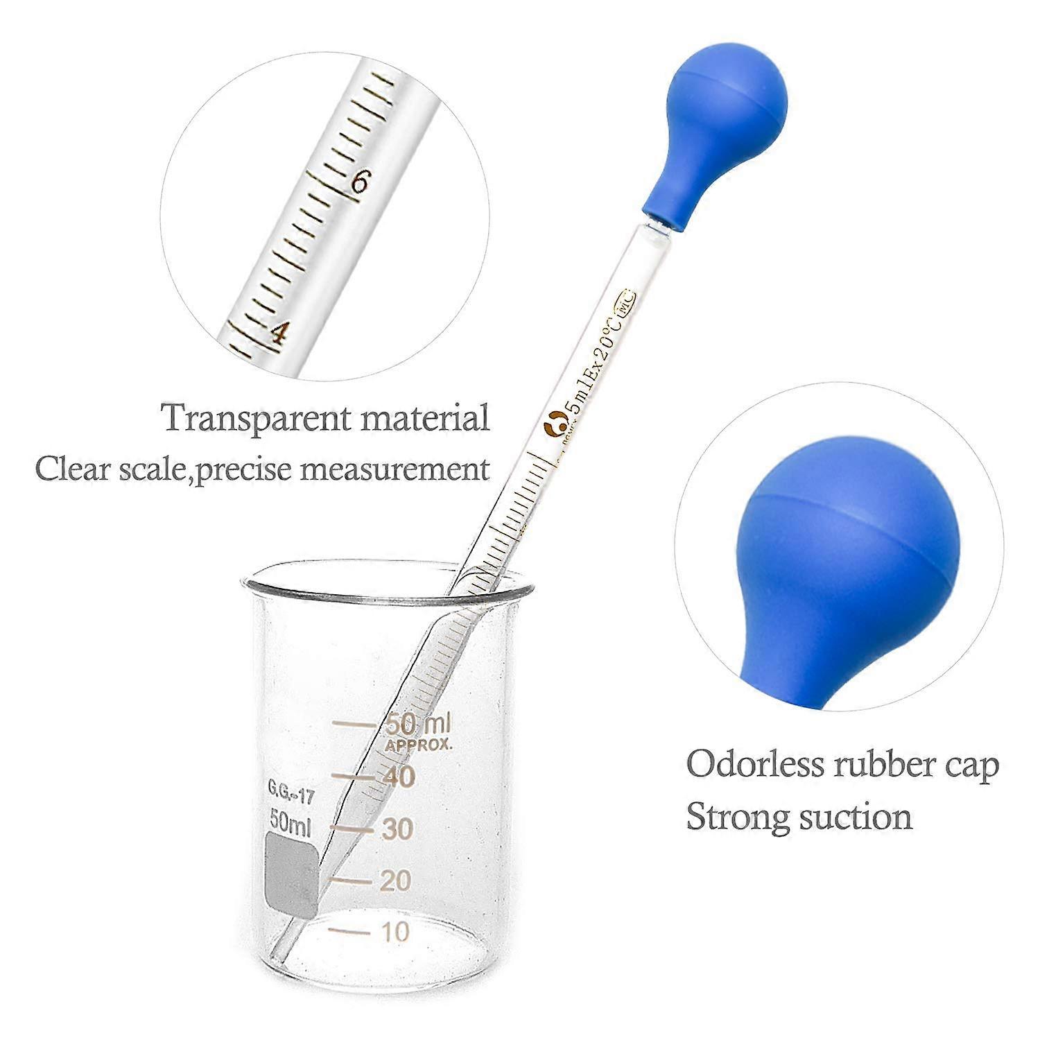 Glass Dropper Pipette 3 ml 5 ml Glass Pipette Graduated Dropper ...