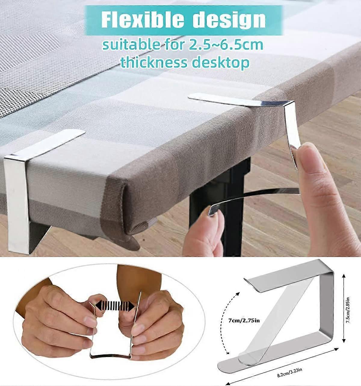 Tablecloth Clips, 12 Pieces Large 8 x 7cm Stainless Steel Tablecloth ...