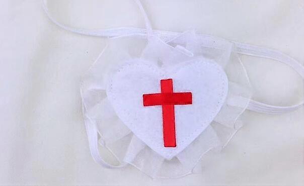 Gothic Lolita Girls Heart Cross Eyepatch Cosplay Eye Patch | Fruugo UK