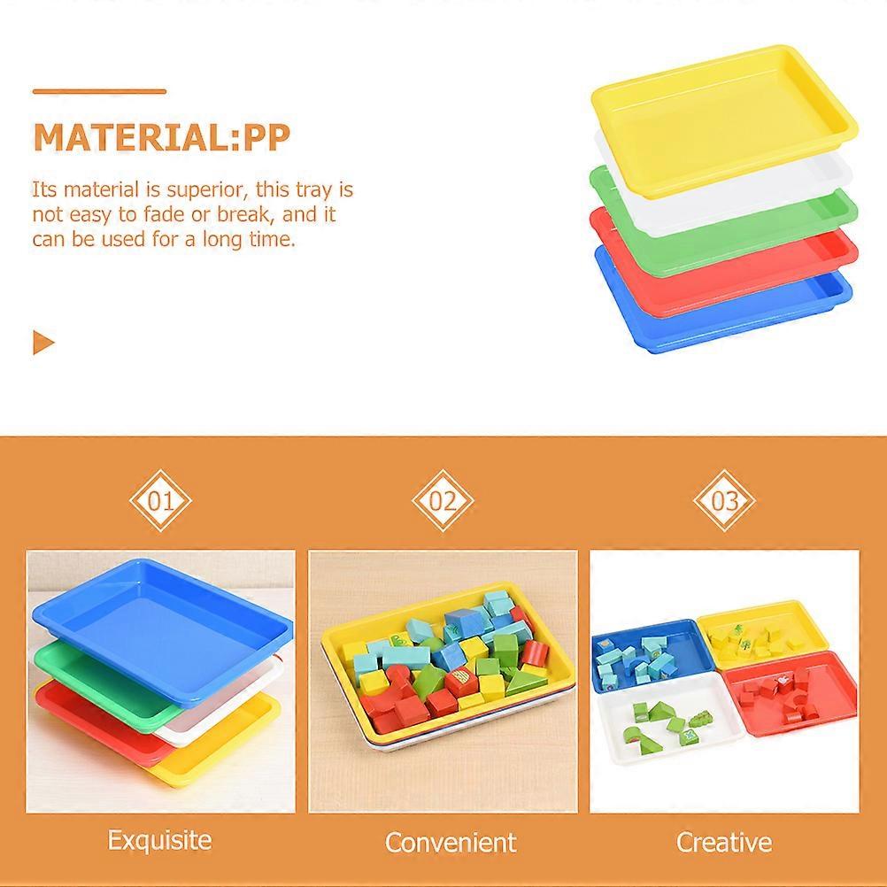 5 Pcs Craft Kids Accessories Tools Tray Sand Tray Fruits Tray Plastic ...