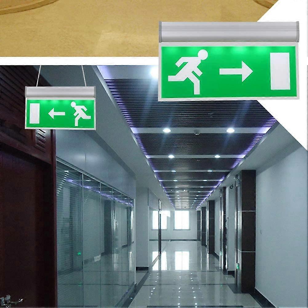 Acrylic LED Green Letter Fire Emergency Exit Lighting Sign Safety ...