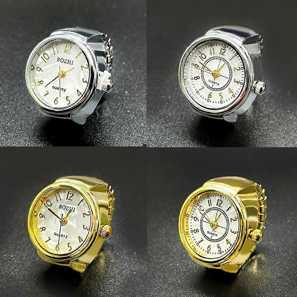 Novelty Finger Watch Ring Classic-Round Quartz Watch Ring Mothers Day ...
