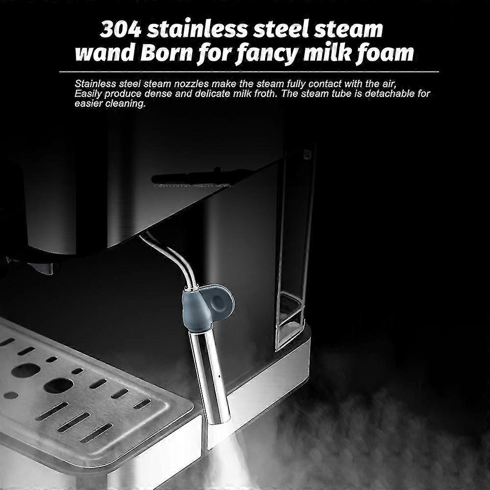 Espresso Coffee Machine 20 Bar 15 Cups 1.6L Capacity Water Tank 850W ...