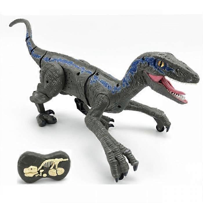 Electric Remote Control Dinosaur Raptor Velociraptor Toys Walking Light ...