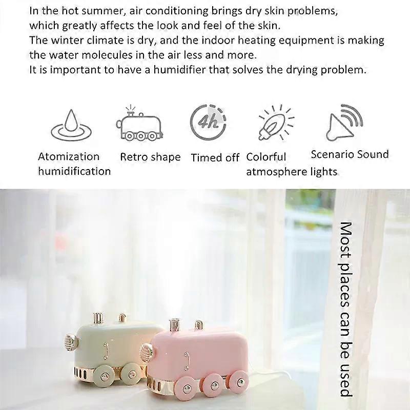 Mini Train Ultrasonic Air Humidifier 300Ml Retro Web Celebrity Usb ...