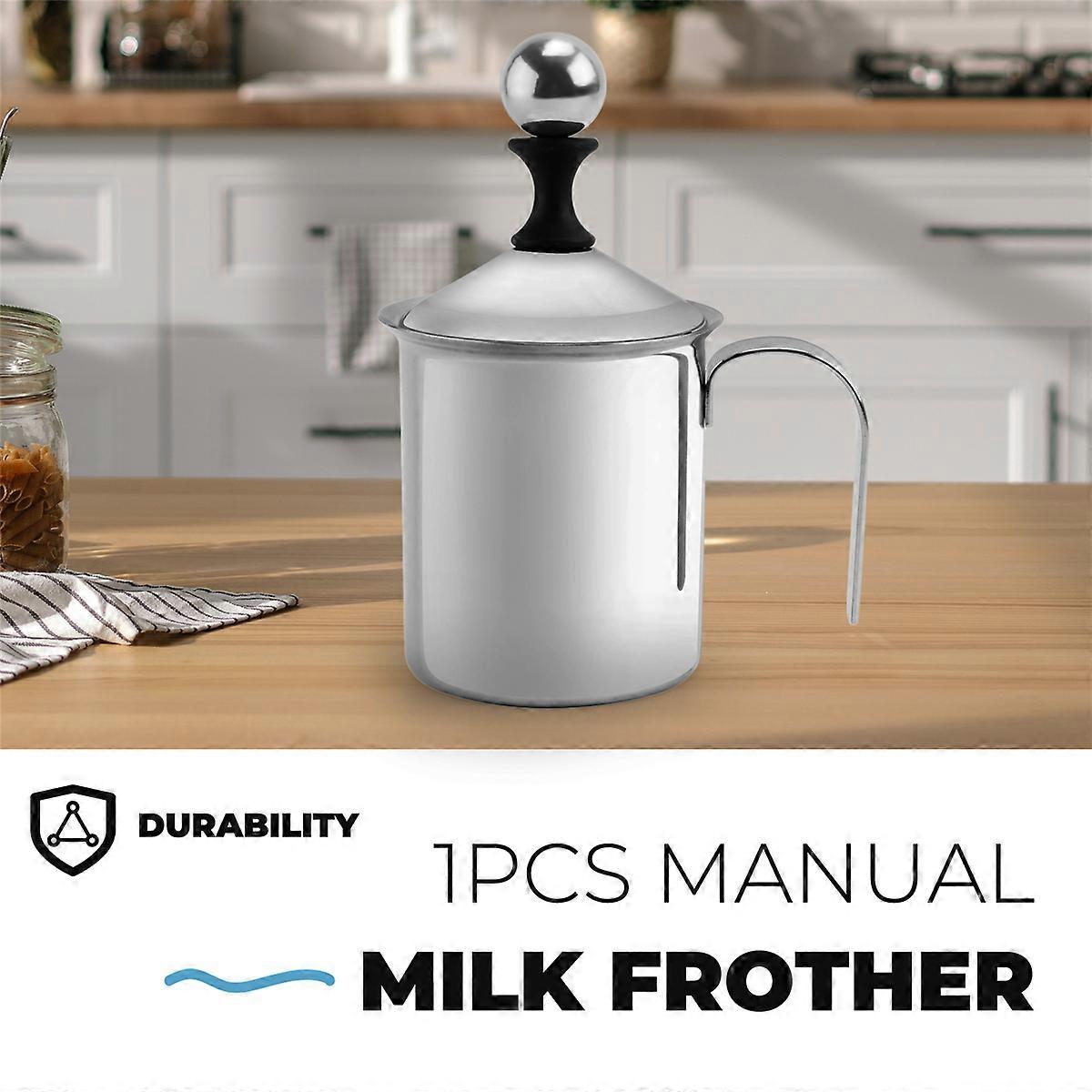 Manual Milk French Press Coffee Maker Stainless Steel Hand Pump Milk ...