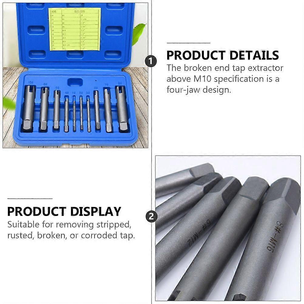 10 Pcs Durable Screw Extractor Set Broken Tap Extractors with Box ...