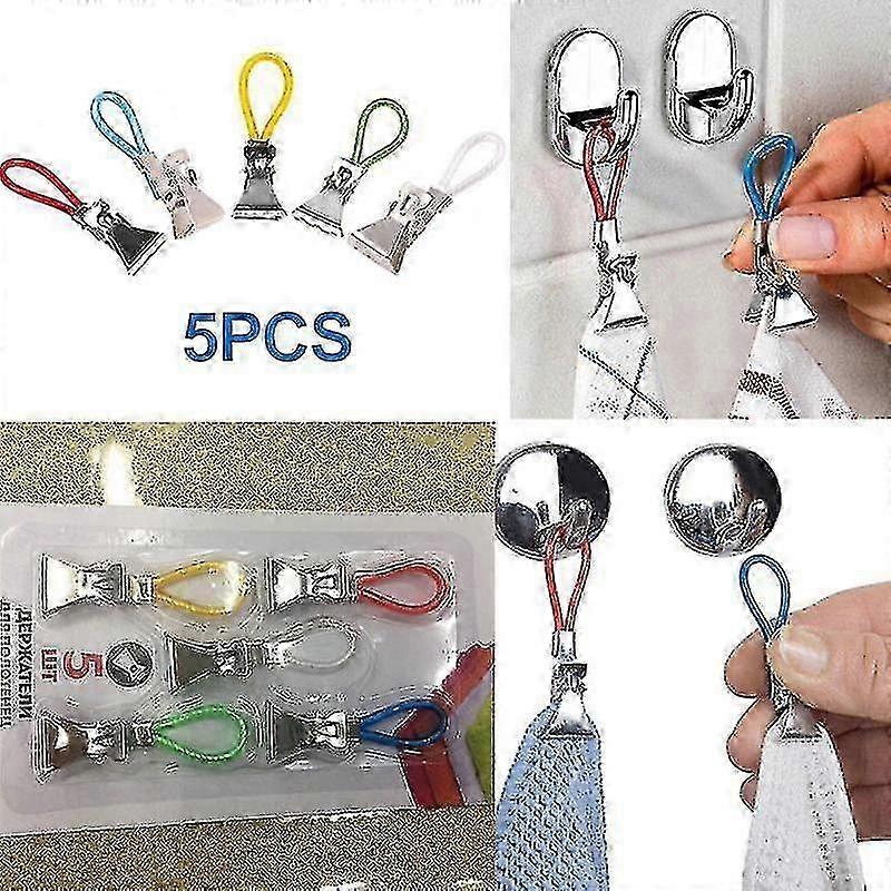 Tea Towel Hanging Clips Home Travel Portable Storage Hangers Rack Clip ...