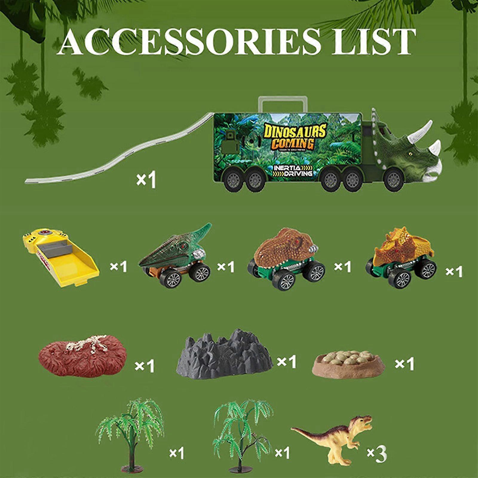 New Upgrade Dinosaur Toys, Dinosaur Transport Truck With Light, Dino ...