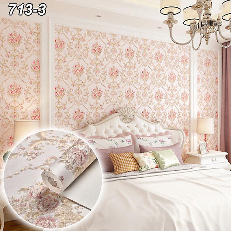 3d Embossed Self-adhesive Wallpaper Sticker Roll Vintage Floral For ...