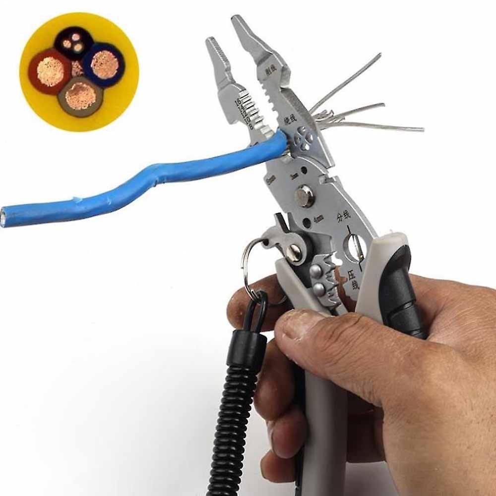 Elbow/Tip Multi-Use Wire Strippers Rustproof Wire Winding Cable Cutter ...