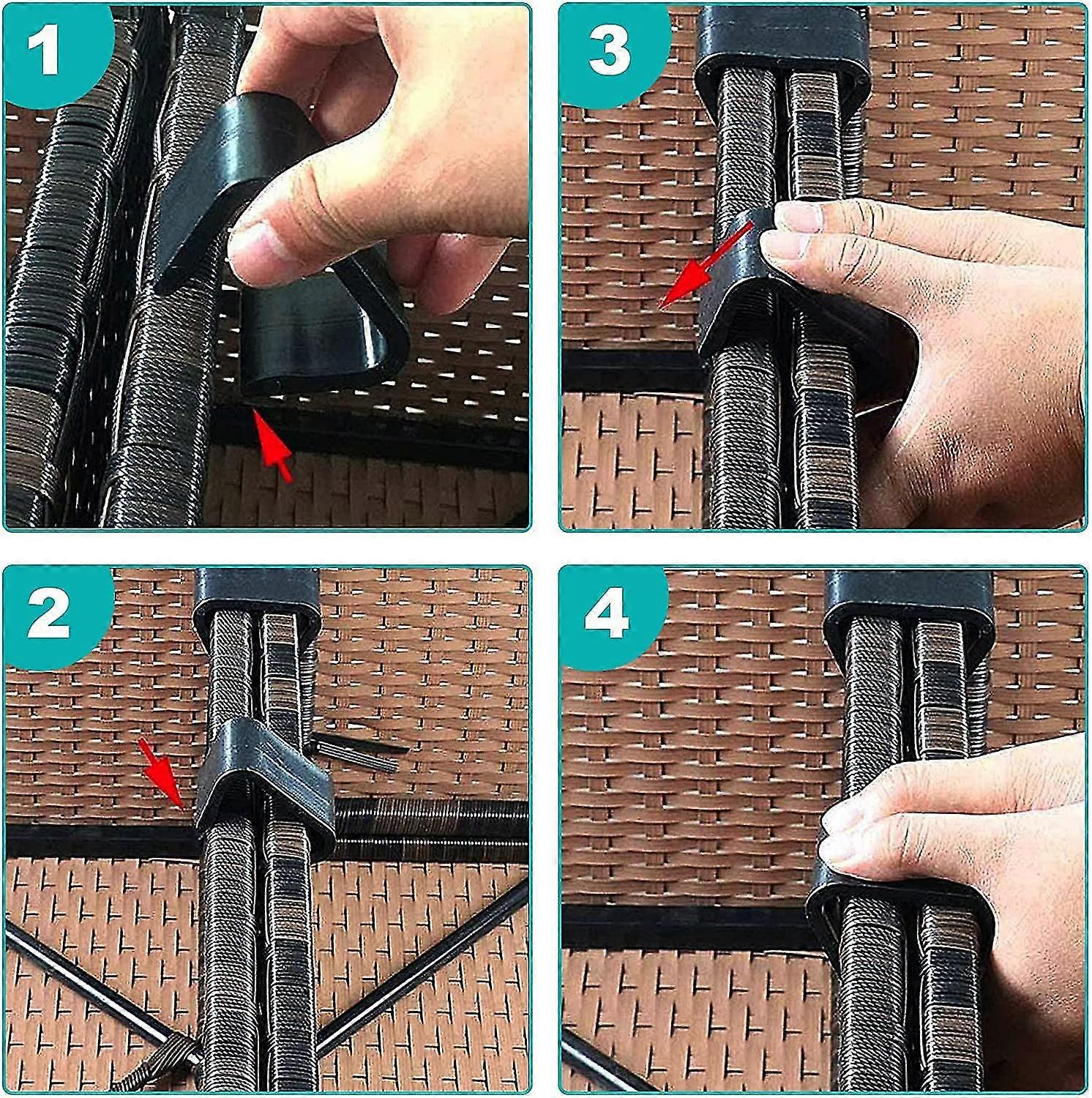 12 Pcs Rattan Furniture Clips Furniture Alignment Clips Wicker ...