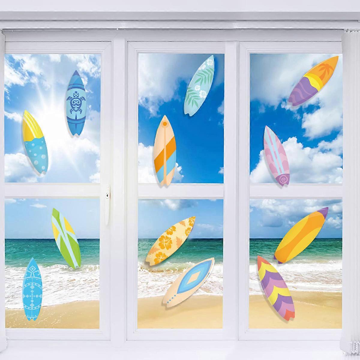 60 Pieces Surfboards Tropical Beach Decorations, Hawaii Cutouts Paper ...