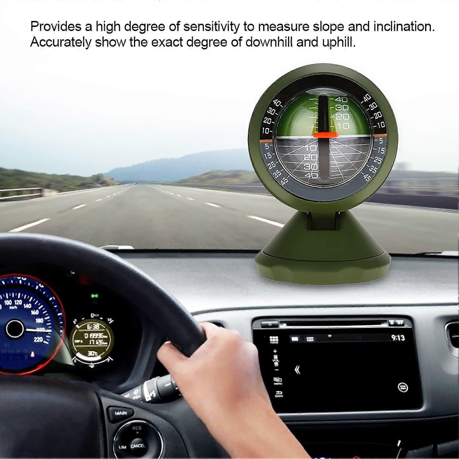 Slope Meter, Car Compass, Outdoor Multifunction Car Inclinometer Angle ...