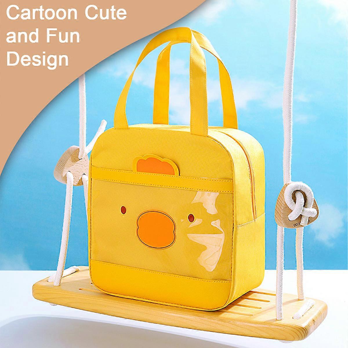 3D Cute Duck Lunch Bag Large Bento Box Container Insulated Reusable ...