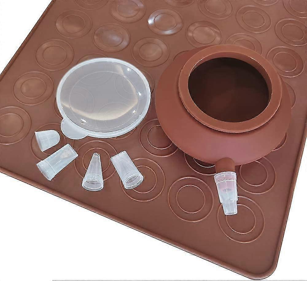 YOUMI Macaron Mat Silicone Baking Mat Mold Set 48 Holes Capacity ...