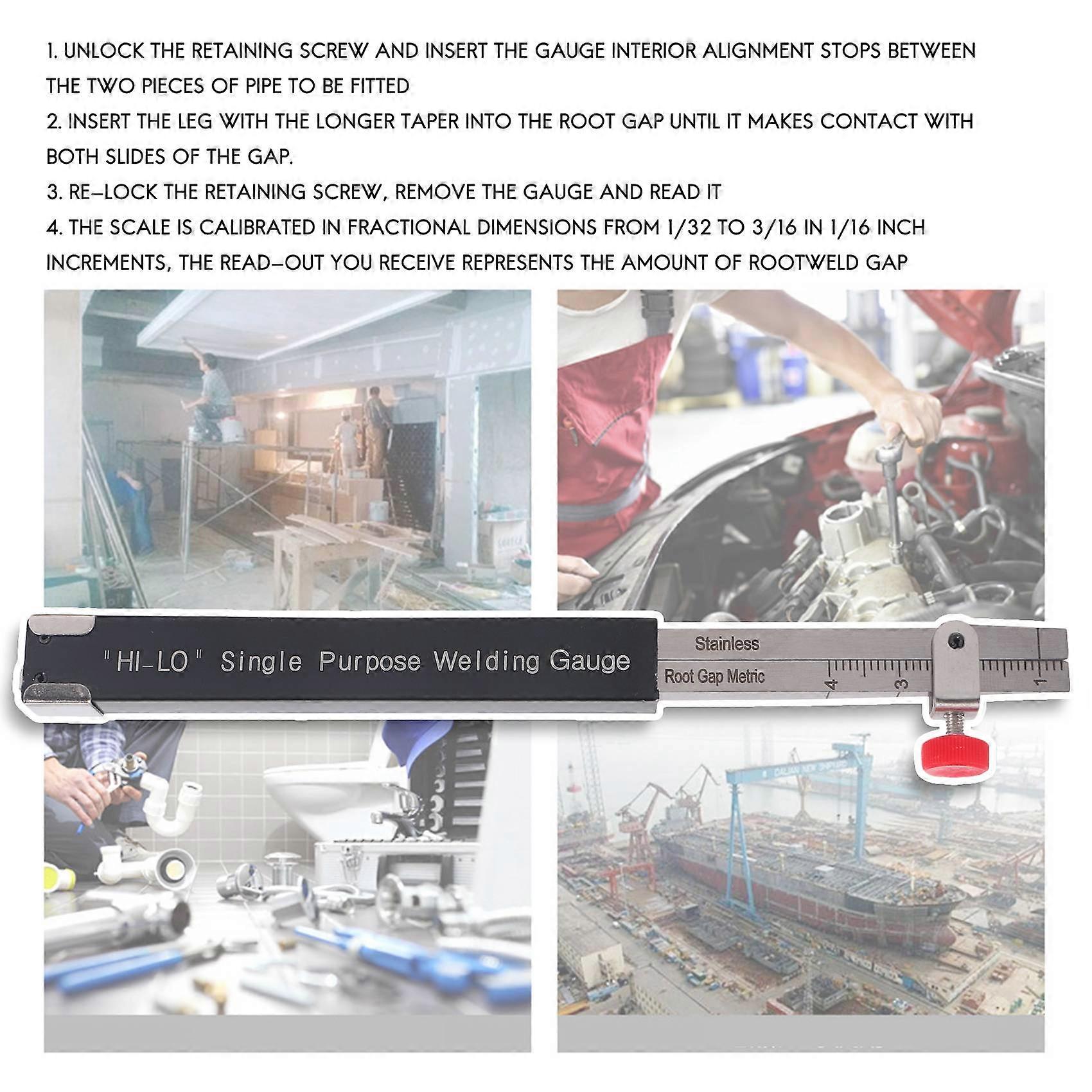 Welding Inspection Scale Small Height Gauge Hi-Lo Dedicated Internal ...