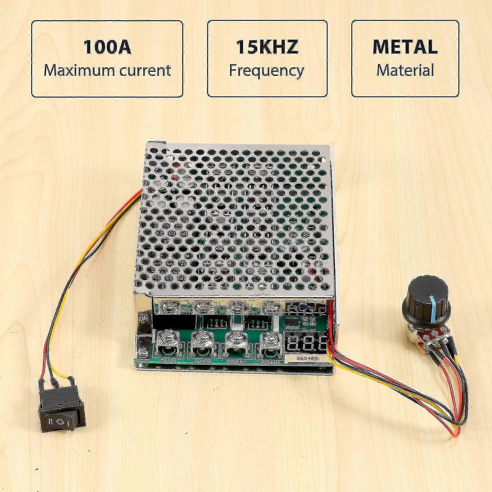 Dc 10-55v 100a 3000w Motor Speed Controller Reversible Pwm Control ...
