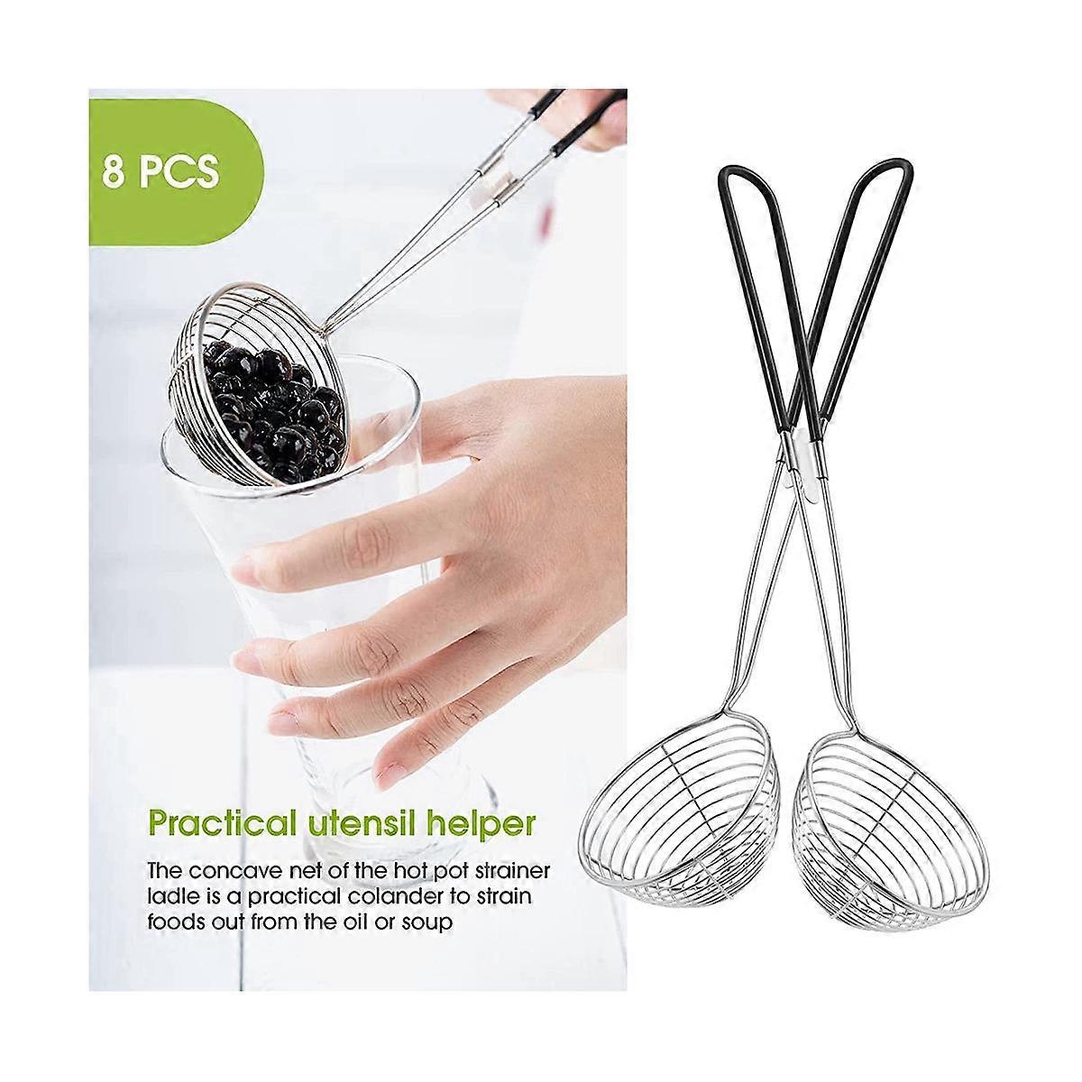 Hot Pot Strainer Scoops, Stainless Steel Hot Pot Strainer Spoons Mini Mesh Skimmer Spoon ...