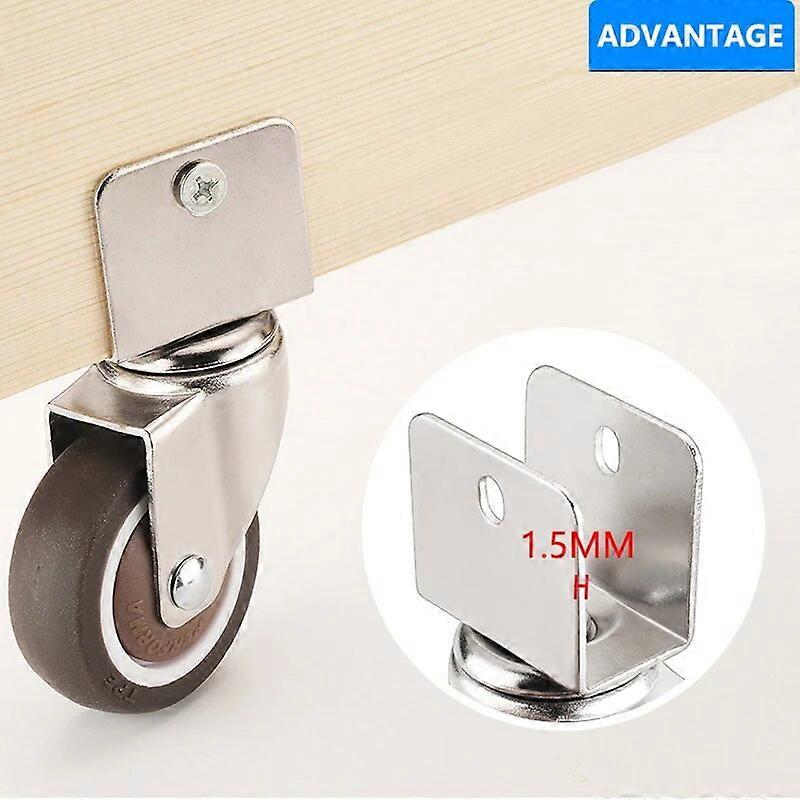 15 Furniture Crib Casters Cabinet Clamp with Brake Wheels Soft Rubber ...