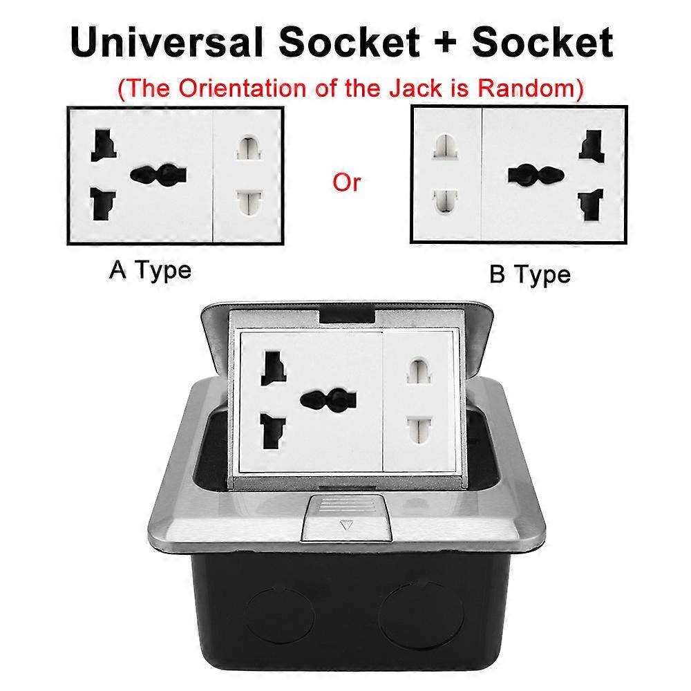 Pop Up Floor Socket Desktop Socket EU/Universal Power Outlet Electrical ...