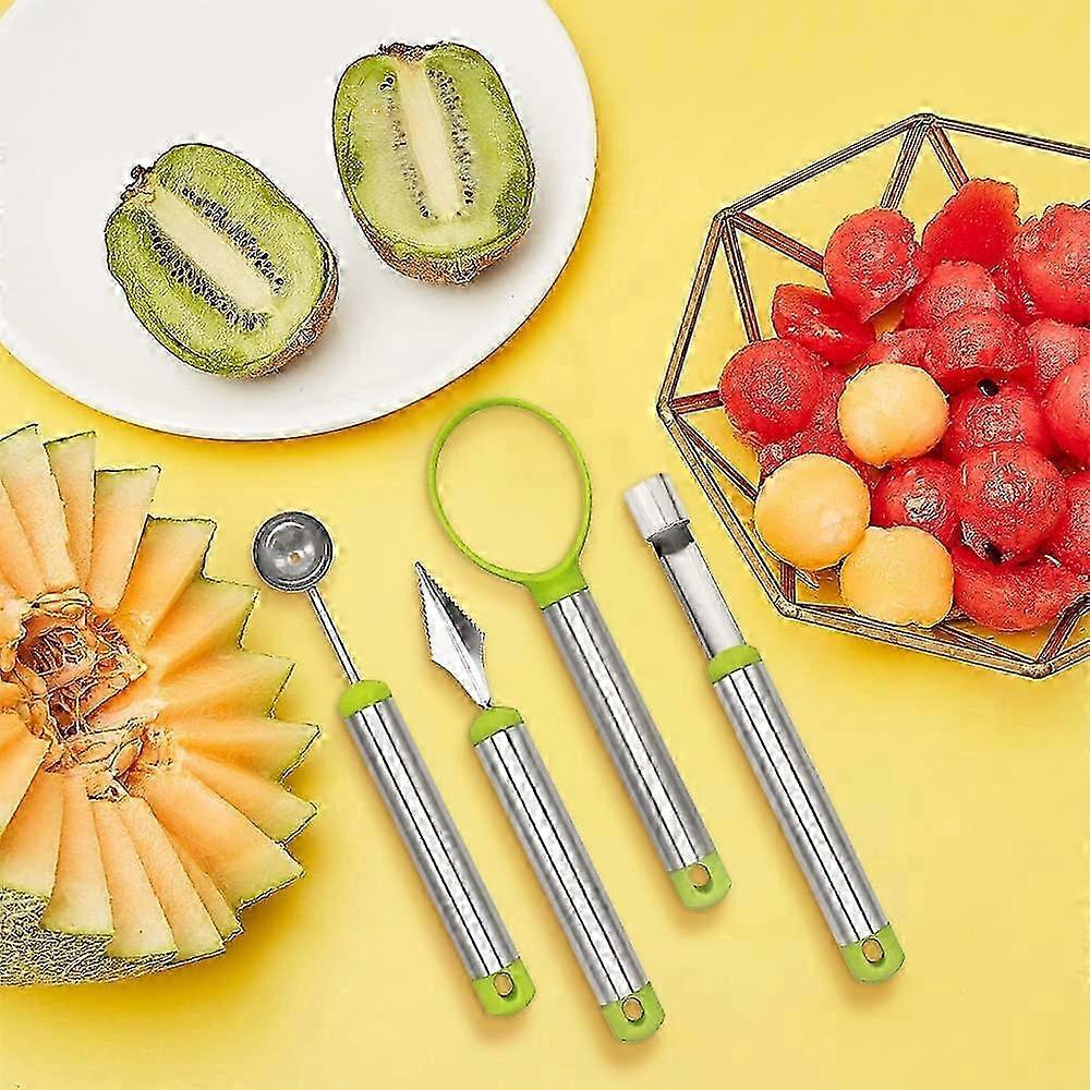4pcs Fruit Tool Set Fruit Carving Knife Set Stainless Steel Fruit Tools ...