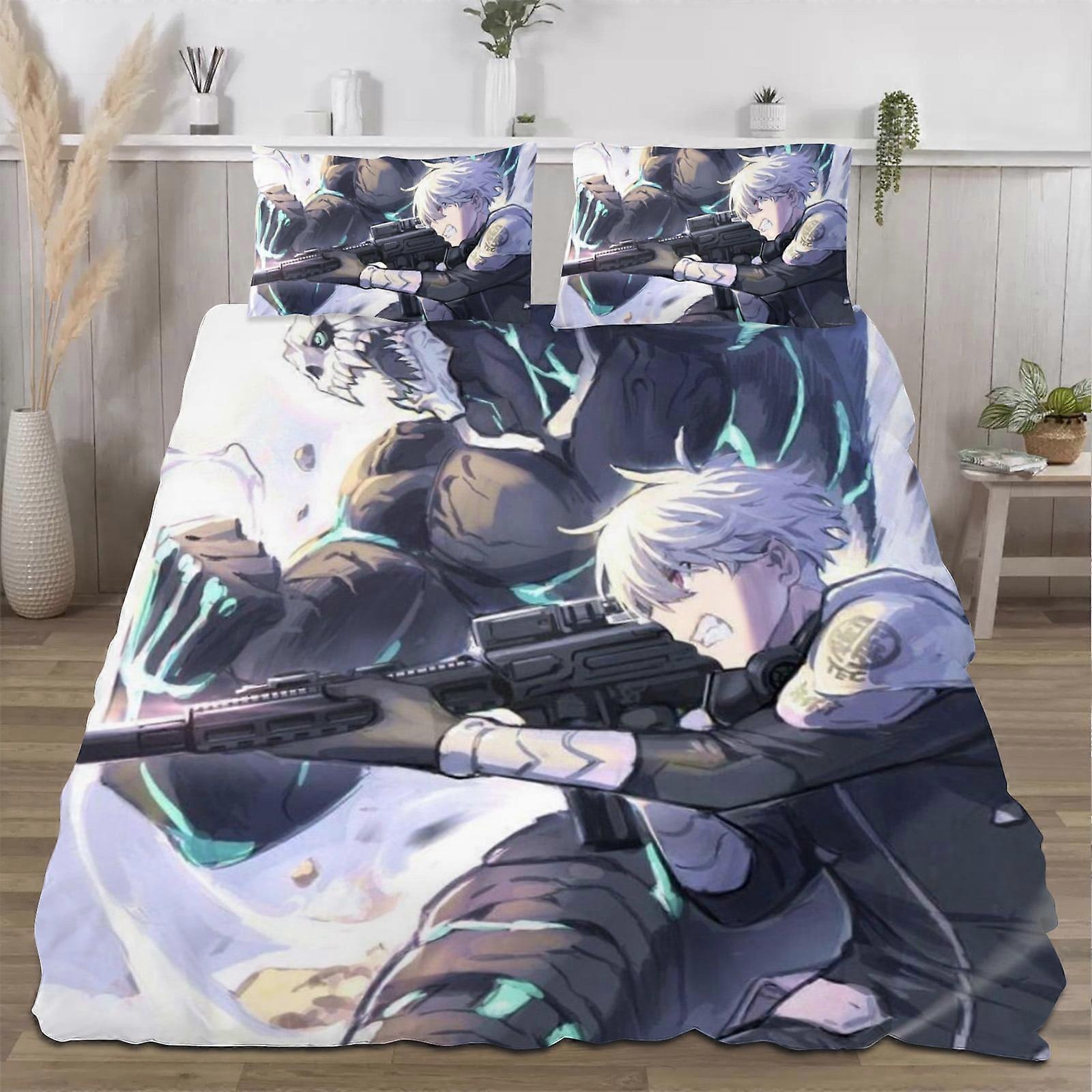 Bedding set BM290 Kaiju No.8 Face on print Soft Bed Set Lightweight 3 ...