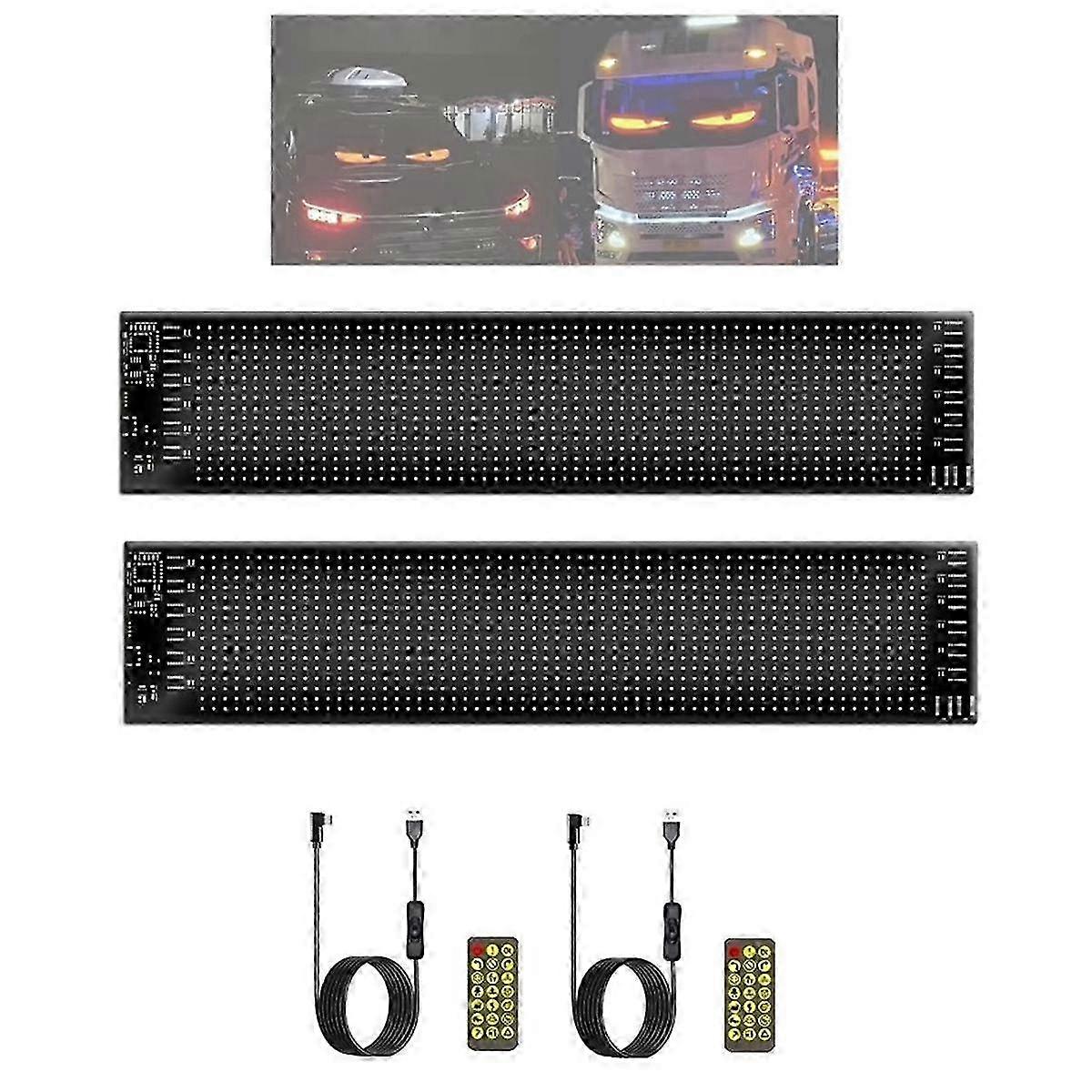 Truck LED Eyes Light, Colorful Eye Lamp Soft Screen for Car ...