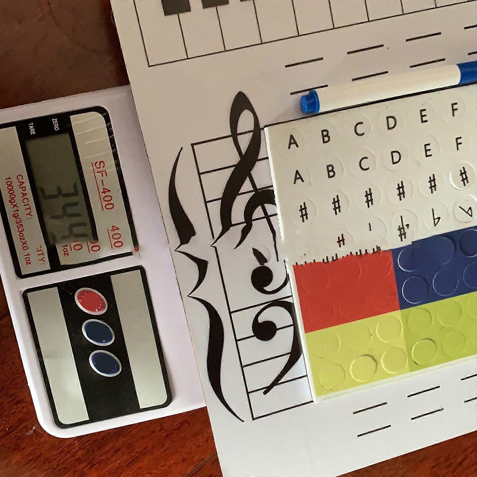 Magnetic Music Staff Board for w/ Alphabet Sticker Notation Cognition ...