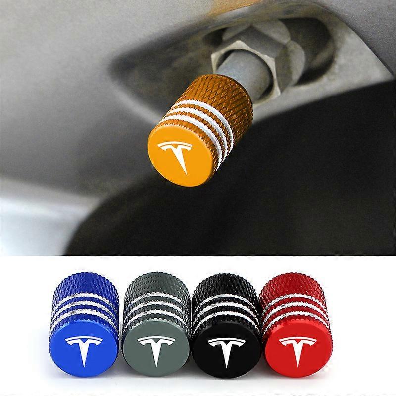 4PCS Aluminum Car Badge Tyre Dust Cap Wheel Tire Valve Cap Decoration ...