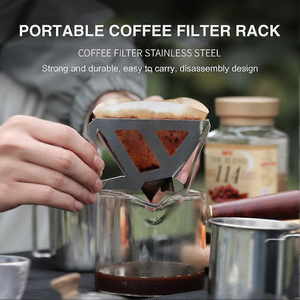 Coffee Filter Holder Stainless Steel Portable Reusable Outdoor Camping ...