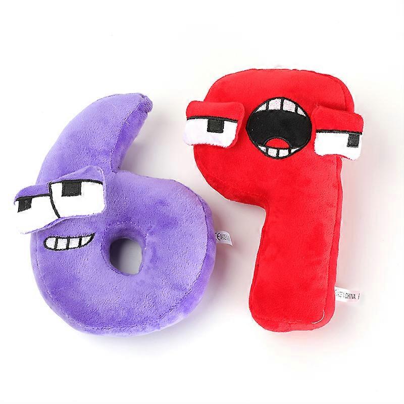 Alphabet And Number Lore Plush Toy Game English Letter Stuffed Plushie ...