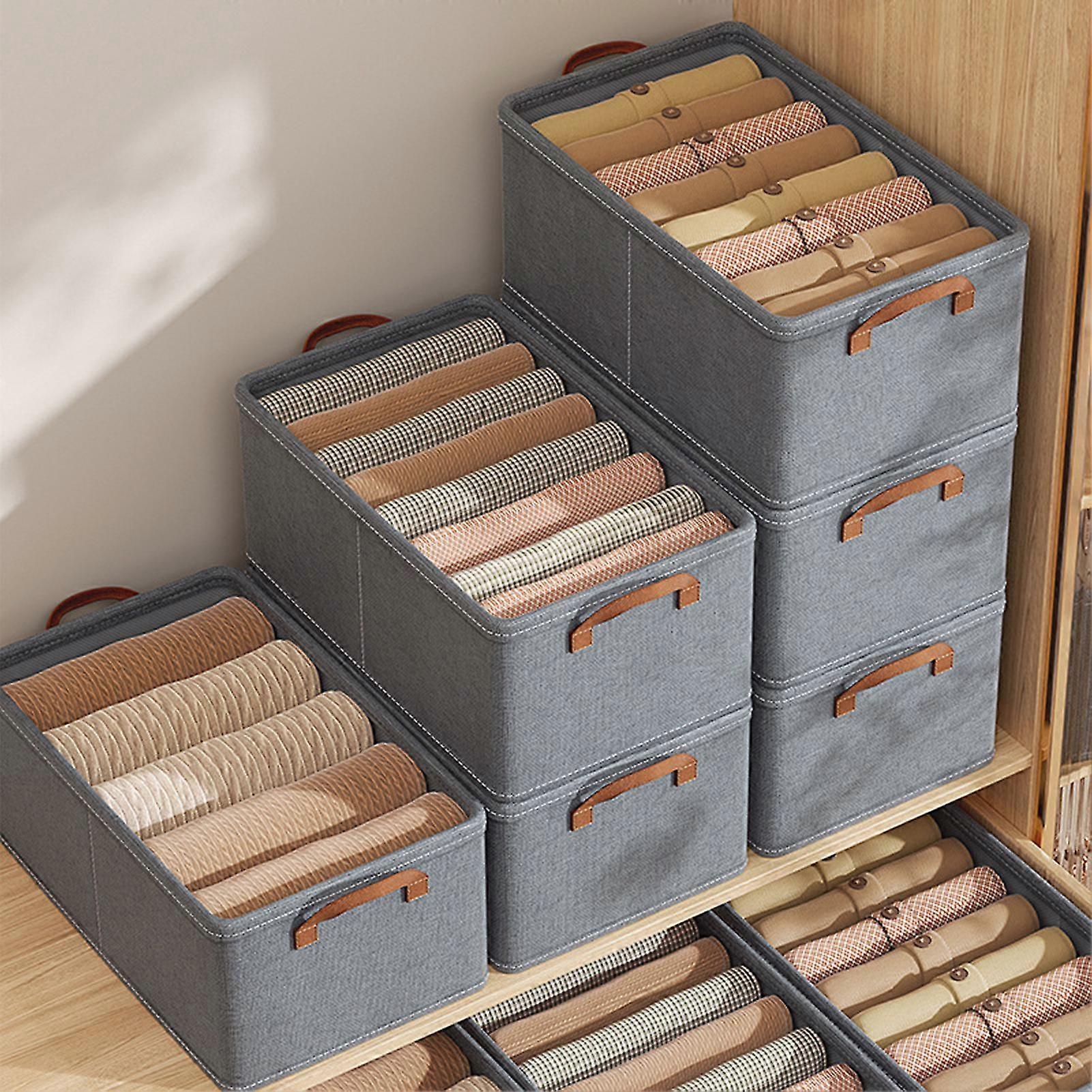 Wardrobe Clothes Organizer With Handles Shelf Baskets Box For Home ...