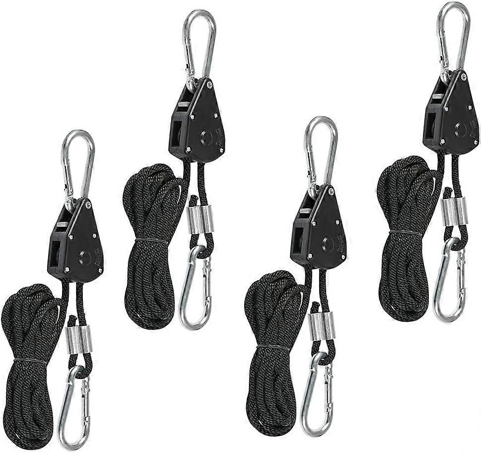 4 Pcs Duty Heavy Rope Ratchet with Hooks, Adjustable Rope Ratchet for ...