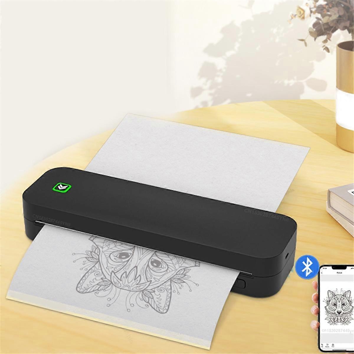 Portable A4 Thermal Printer Inkless for Office Photo PDF Document Memo ...