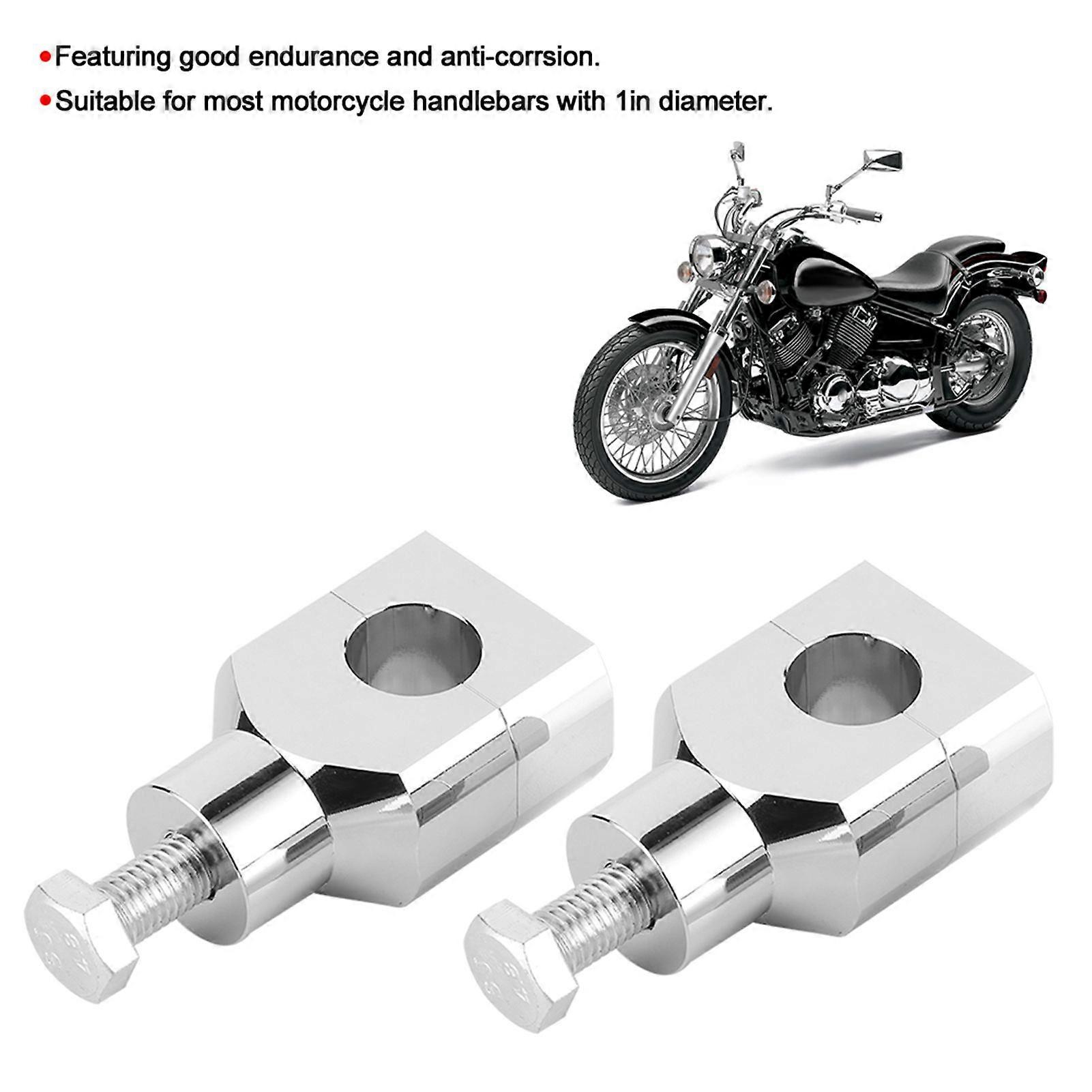 25mm Motorcycle Handlebar Risers Clamps Durable Stainless Steel with ...