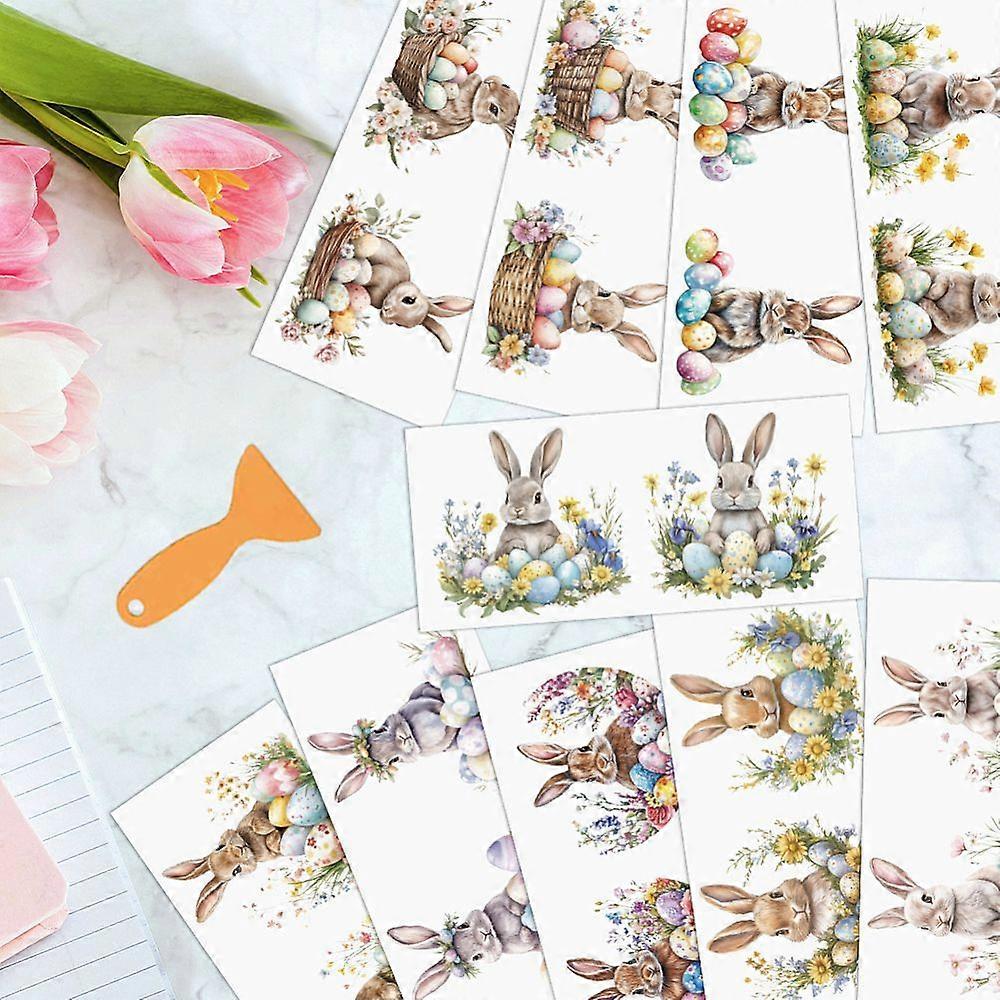 10 Pcs Easter Related Scenes-Cup Printing UV Transfer Papers ...