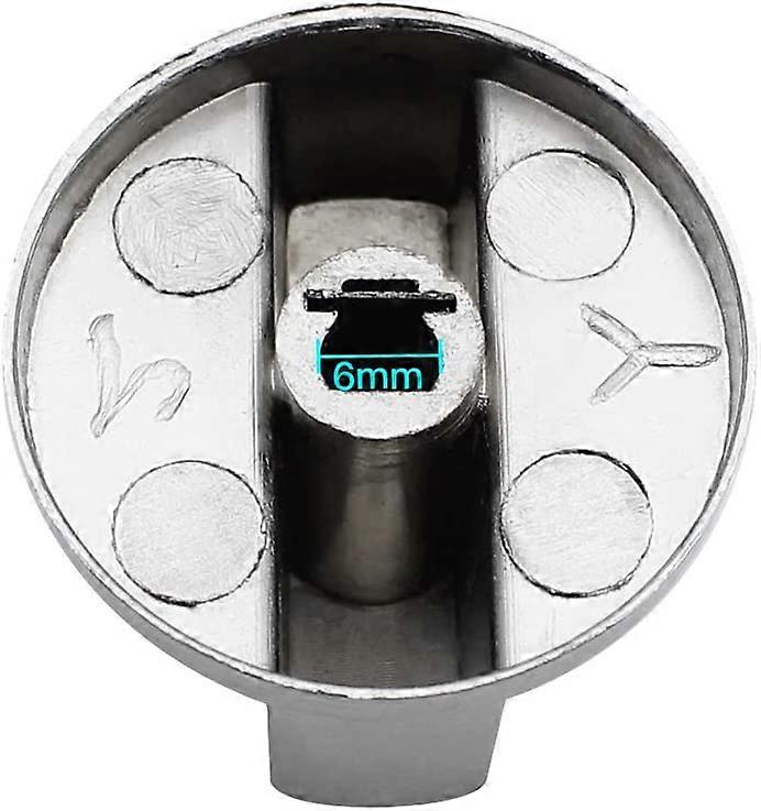 6 Pieces Universal Metal Control Knobs Gas Stove Knob 6mm Universal ...