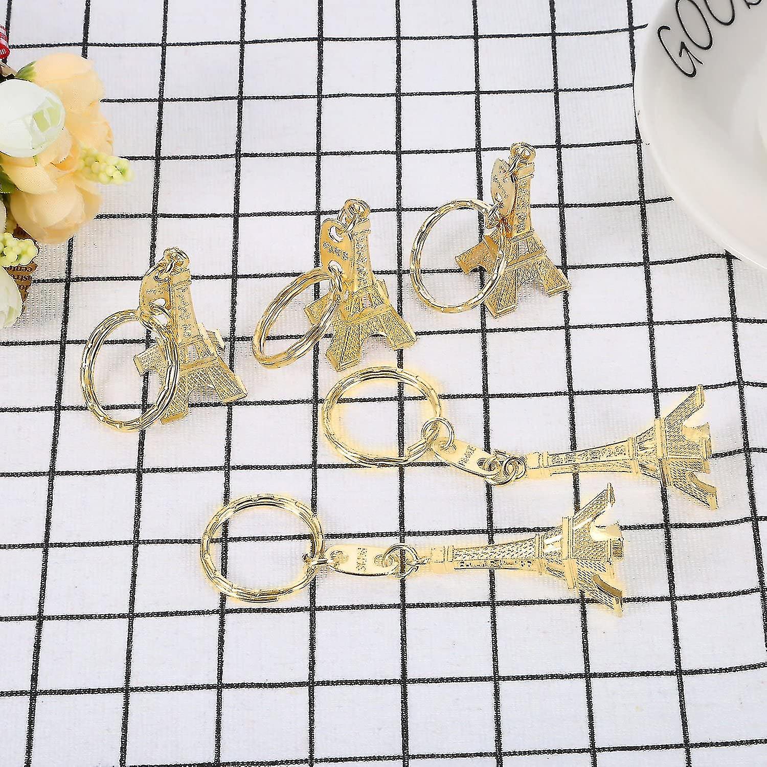 15 Pieces Eiffel Tower Keyring Retro Adornment French Souvenirs ...