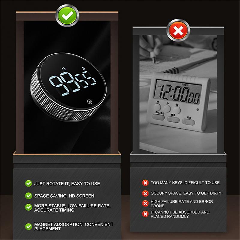 Led Digital Kitchen Timer For Cooking Shower Study Stopwatch Alarm ...