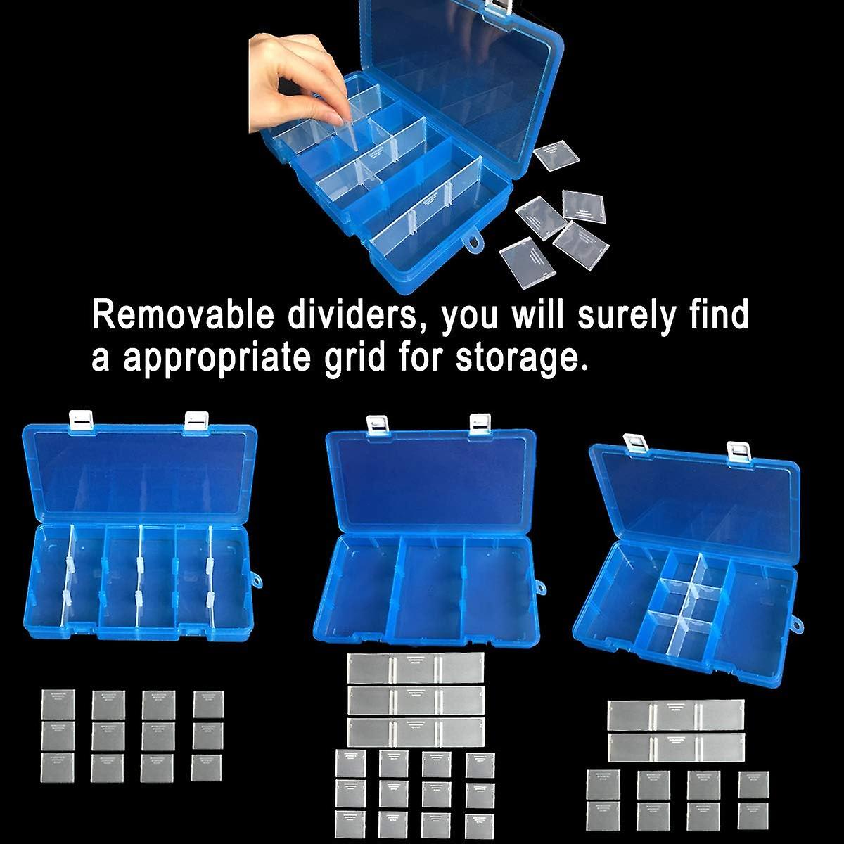 Plastic Organizer Container Storage Box Adjustable Divider Removable ...