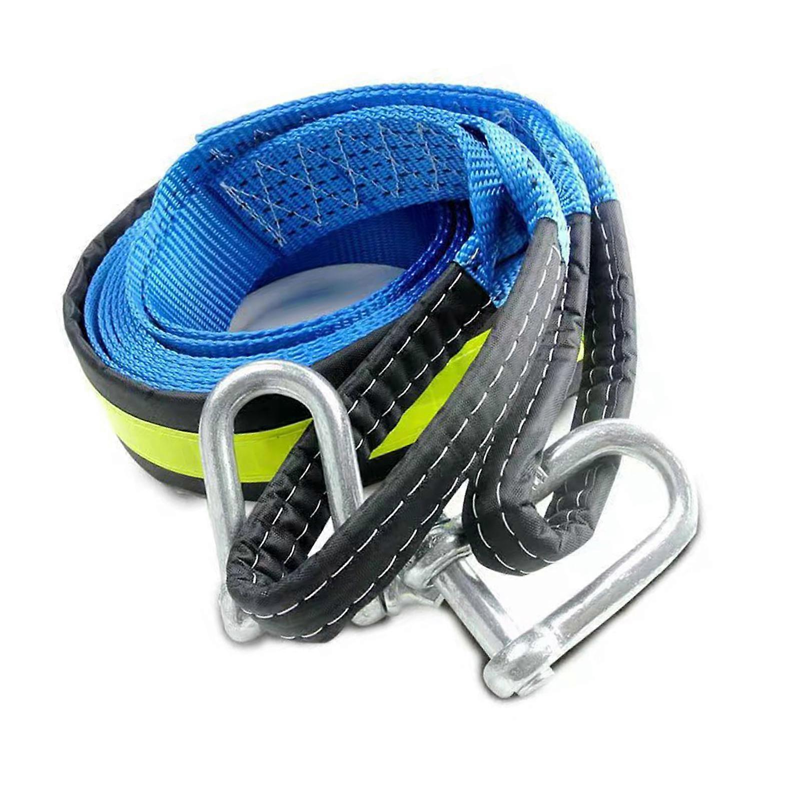 Car Towing Rope 5 Meters Heavy Duty Tow Strap with Hooks for Emergency ...