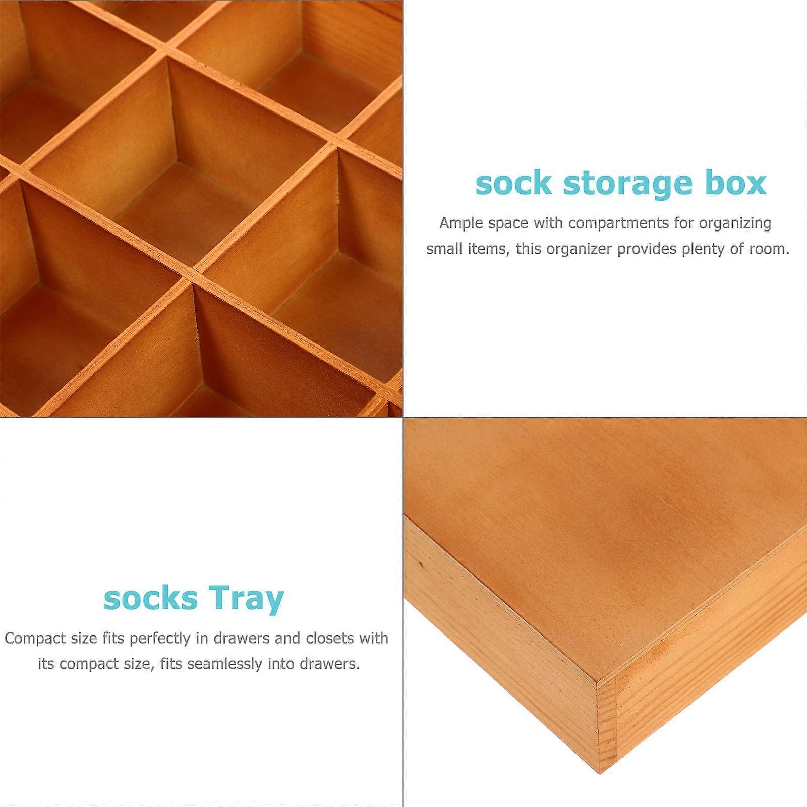 Wooden Sorting Tray Wood Divided Organizer Wooden Section Box ...