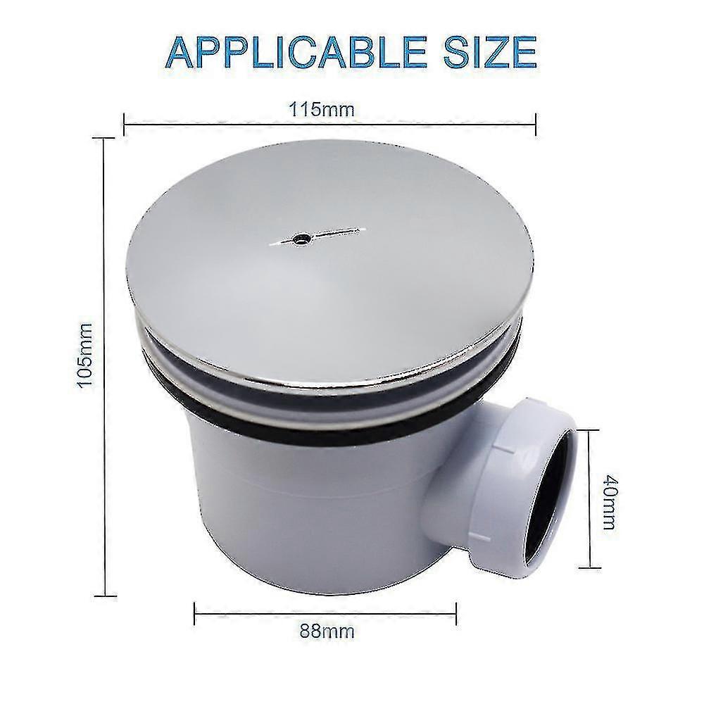Plastic Shower Tray Drain - Shower Tray Drain 90 Mm Diameter Hole Abs ...