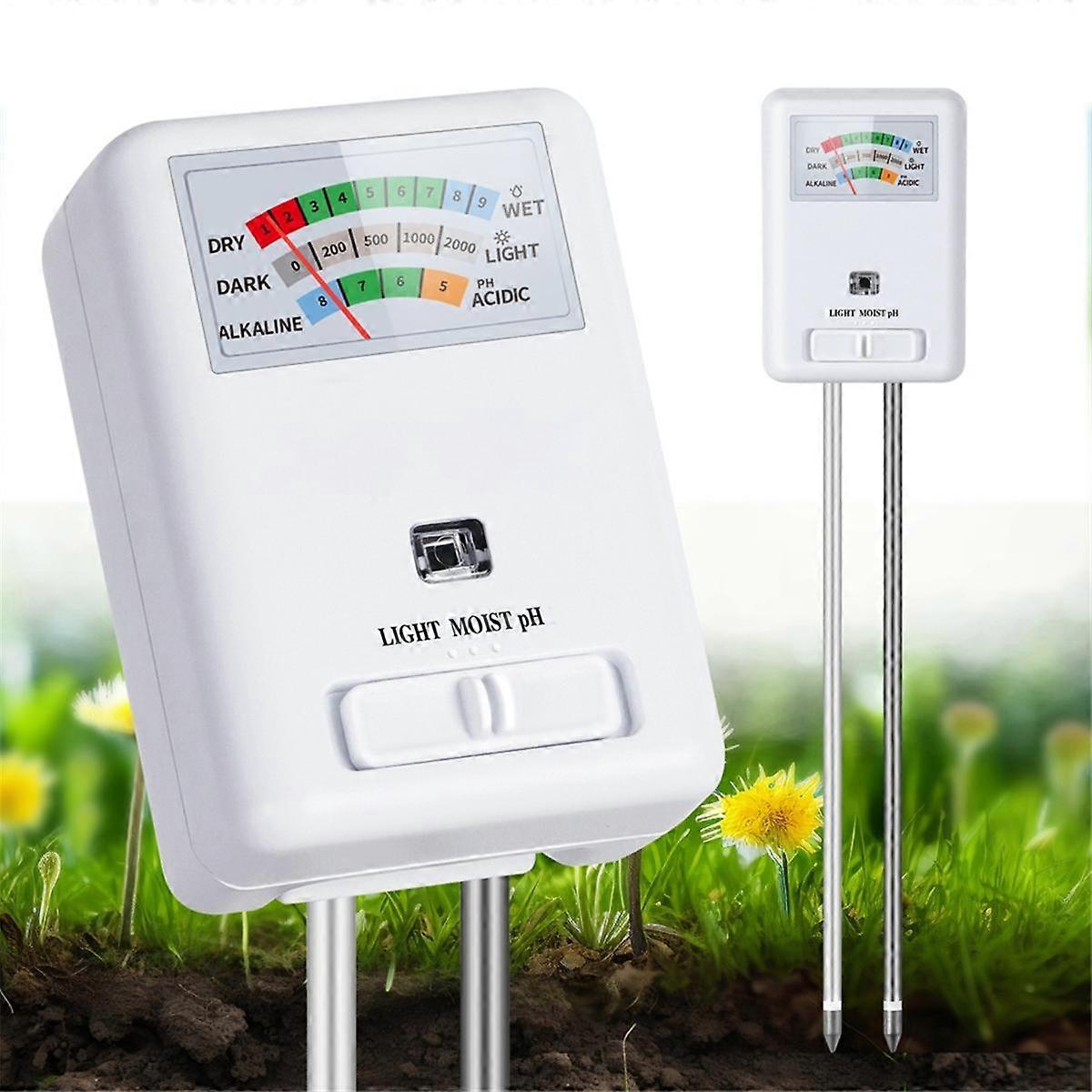 3-In-1 Soil Meter Moisture Light and PH Tester for Indoor Outdoor House ...
